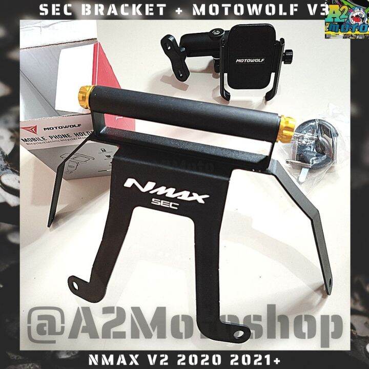 SEC NMAX V2 2020 2021 CP Holder Bracket Tube w Motowolf Clamp Type ...
