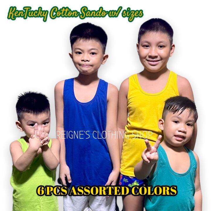 Kentucky Kids Cotton Sando Colored with Sizes | Lazada PH