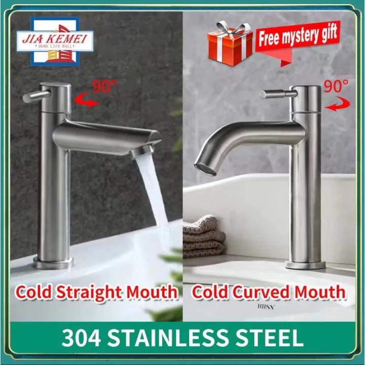 JKM Heavy Duty SUS304 Stainless Steel Lavatory Faucet Tall Basin Faucet ...