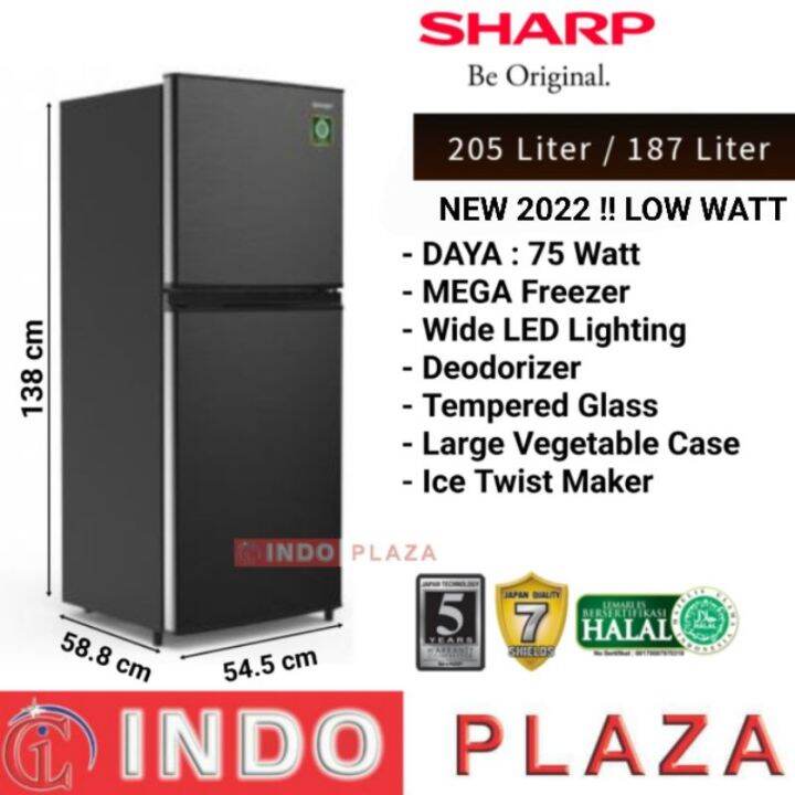 KULKAS SHARP 2 Pintu SJ-236MN-HS NEW 2022 LOW WATT | Lazada Indonesia