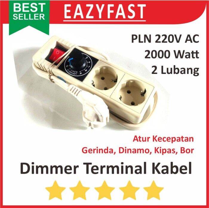 Terminal Dimmer 220V AC PLN 2000 W Watt Potensio Speed PWM Dimer 2000W | Lazada Indonesia