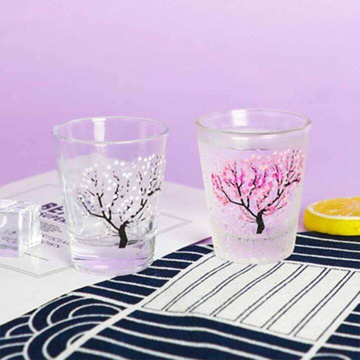 YIYU Creative Temperature Sensing Liquor Small Baijiu Water Cup Sakura ...