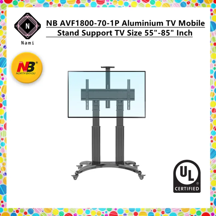 NB AVF1800-70-1P North Bayou Aluminium TV Mobile Stand Support TV Size ...