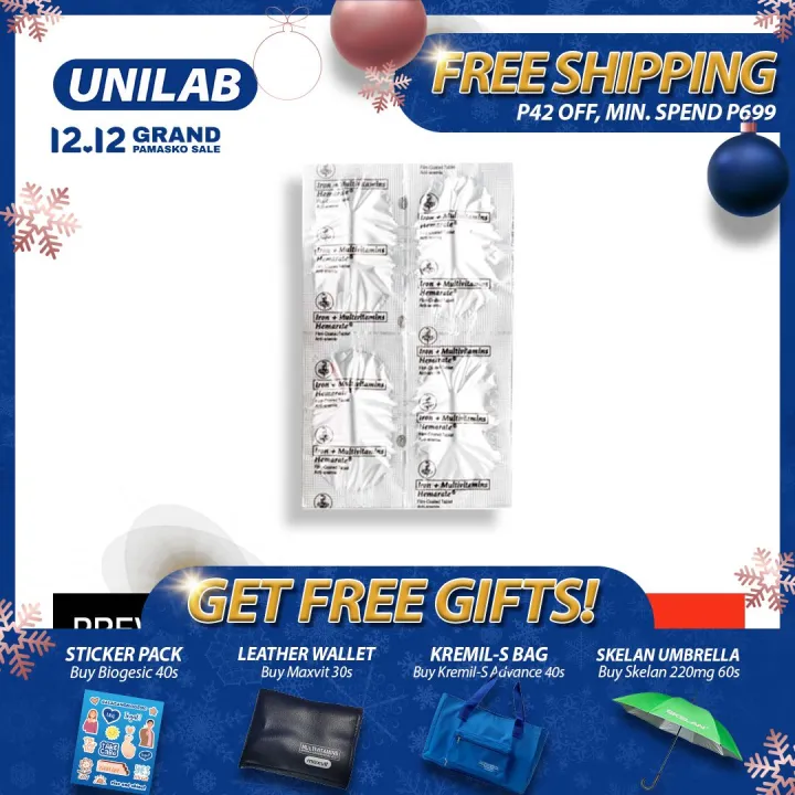 Hemarate 4 Tablets (Treatment Of Iron-Deficiency Anemia) | Lazada PH