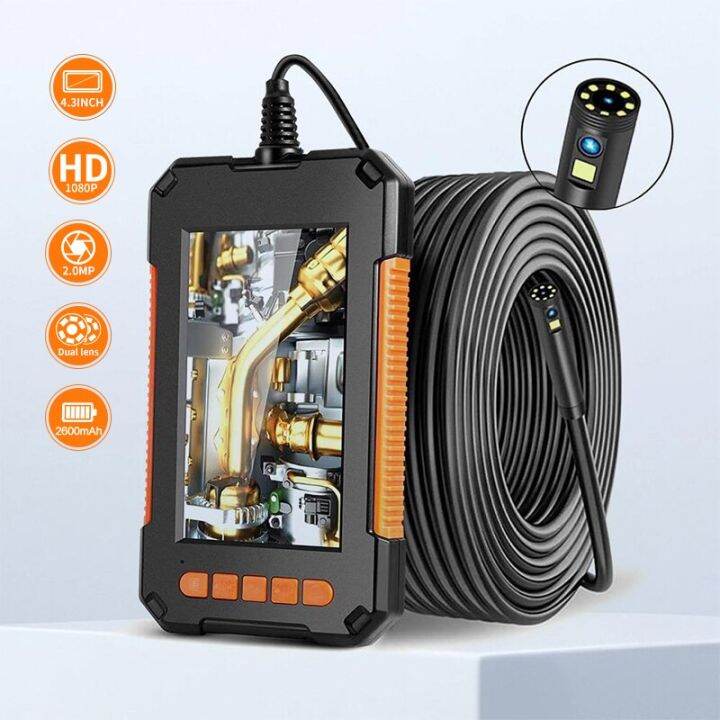 8MM Endoscope Camera 1080P 4.3 Inch IPS Single Dual Lens Pipe Car ...