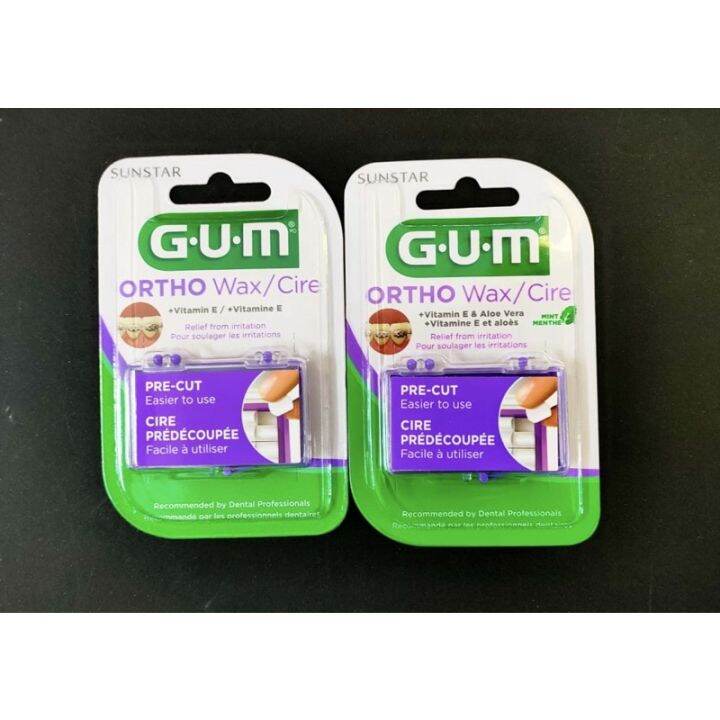 READY STOCK G.U.M orthodontic wax (plain,mint) with vitaminE 牙蜡 | Lazada