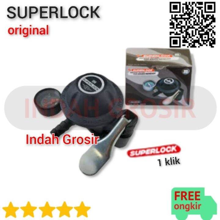 SUPERLOCK regulator kompor gas grs 01 - ORIGINAL | Pemasangan tanpa karet 1 klik | Lazada Indonesia
