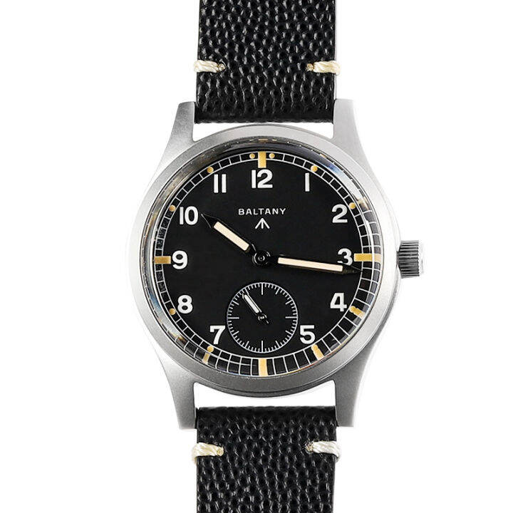 （HOT）Baltany Military Men Watches Small Seconds Vintage Field Black ...