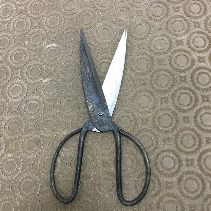 Hand-forged and long scissors clip steel leather scissors rubber ...