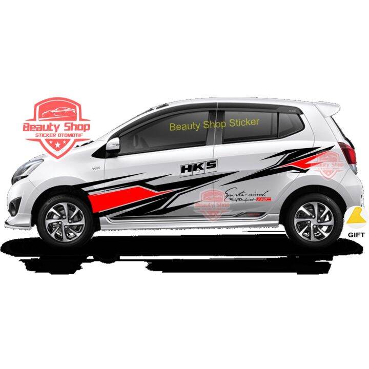 sticker stiker mobil honda brio nissan march toyota agya daihatsu ayla ...