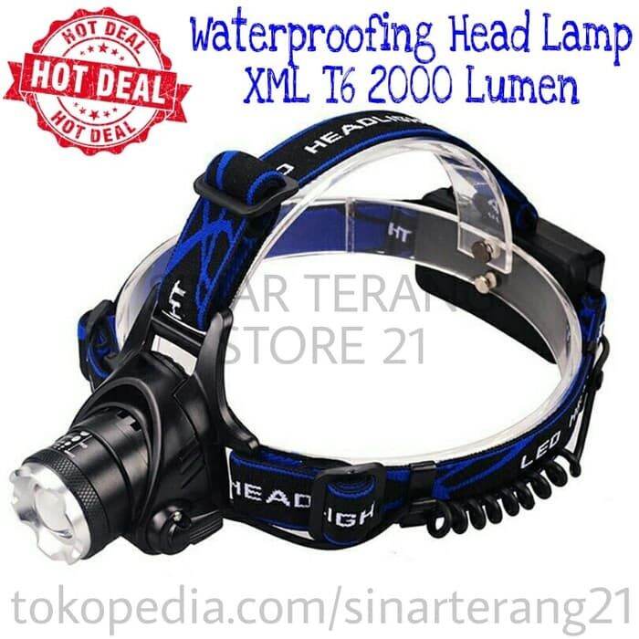 Senter Kepala ZOOM 2000 Lumen Headlamp LED CREE XML T6 18650 F0310 | Lazada Indonesia