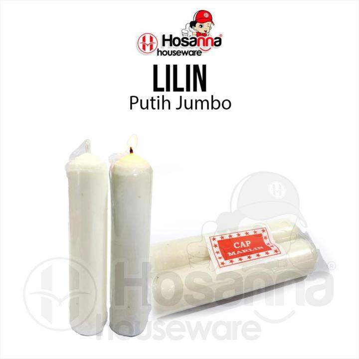 Lilin SUPER JUMBO Cap Marlin isi 2 / Lilin Putih Mati lampu | Lazada ...