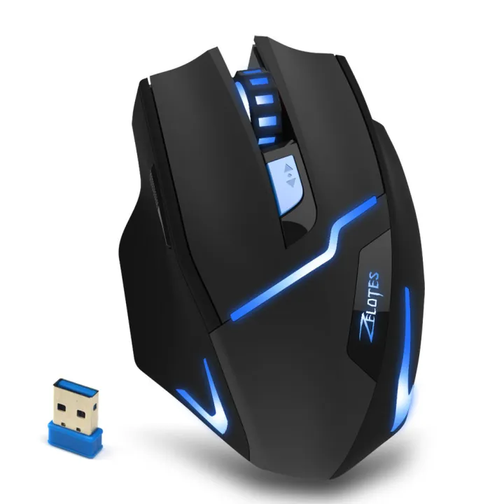 ZELOTES Spider wireless game Mouse 2.4g photoelectric mouse 2400 dpi ...