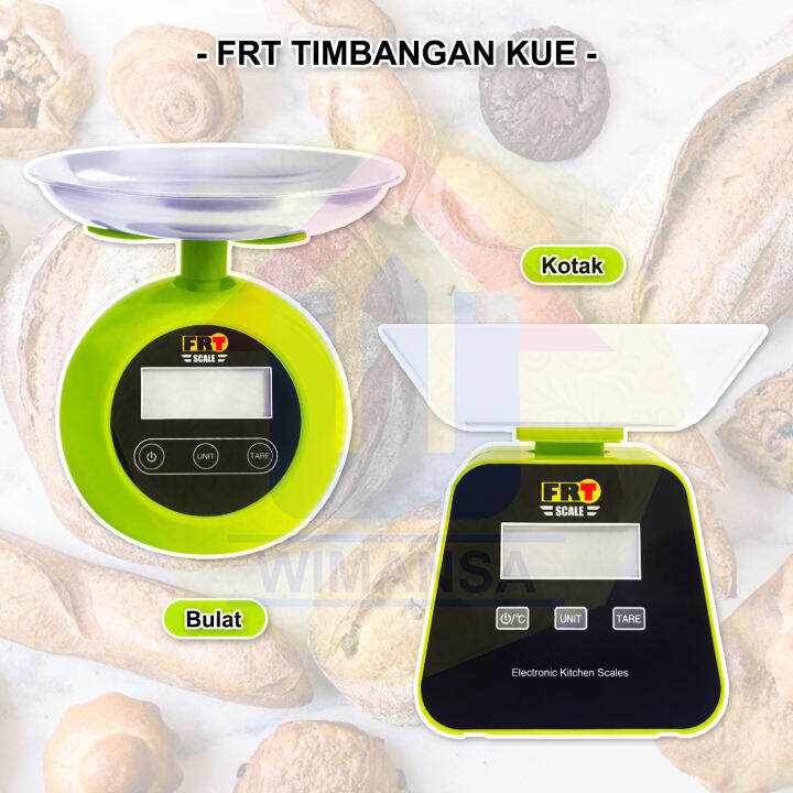 WMS-FRT TIMBANGAN KUE DIGITAL 2 KG BULAT KOTAK - CAKES SCALE | Lazada ...