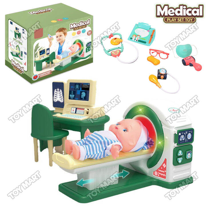 11 Pcs Medical Ct Scan And Xray Toy Play Set Hospital Simulation Pretend Play Set Interactive