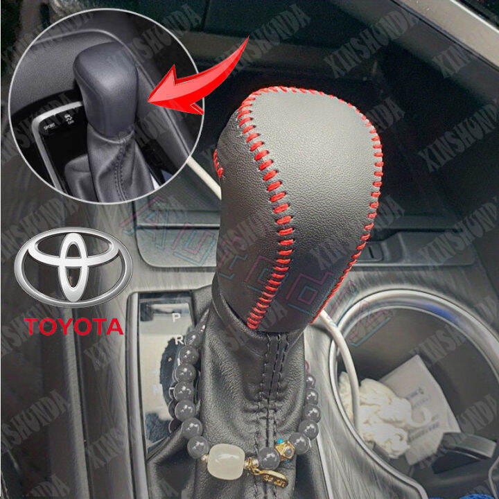 XSD Toyota Leather Car Gear Head Shifter Knob Cover Gear Shift For ...