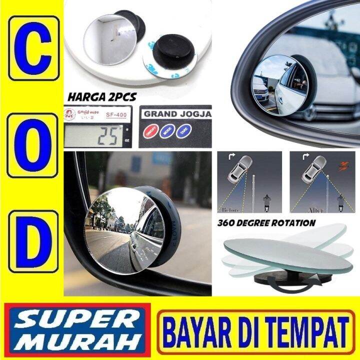 KOM 15C Kaca Blind Spot 360 Pres Merah Putih Cermin Spion Cembung ...