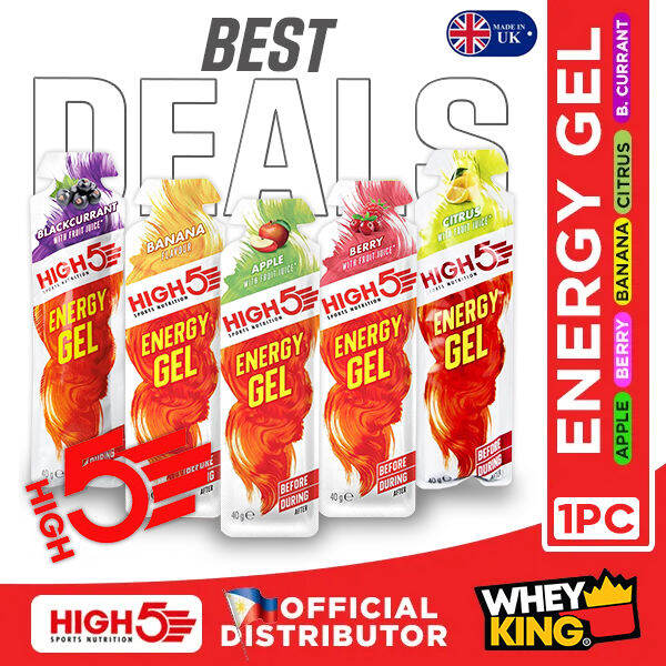 HIGH5 SPORTS ENERGY GELS - CYCLING, RUNNING, HYDRATION & RECOVERY - 23g ...