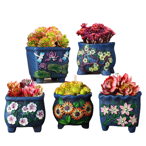 Ceramic Flower Pot Succulent Cactus Bonsai Pasu Seramik Bunga Kaktus ...