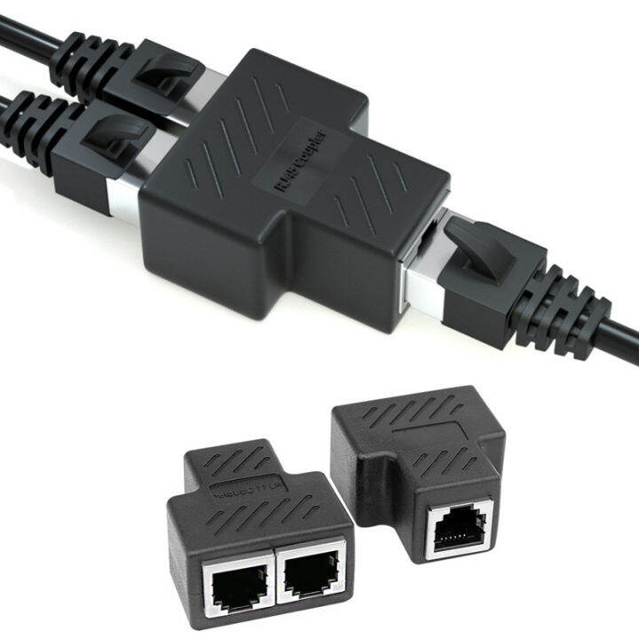 RJ45 Female Splitter Connectors 1 to 2 Port Female CAT 5CAT 6 LAN ...