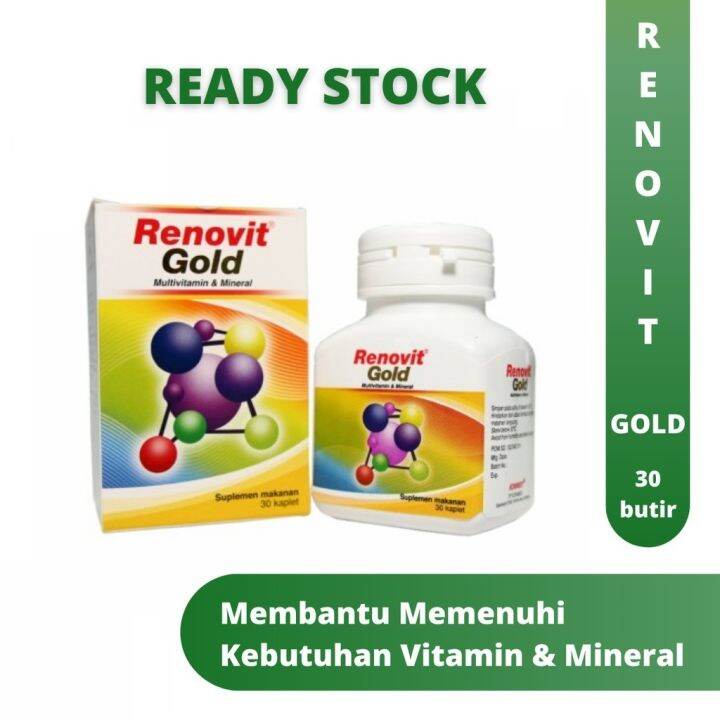 Renovit Gold Suplemen Daya Tahan Tubuh 30 Caplets | Lazada Indonesia