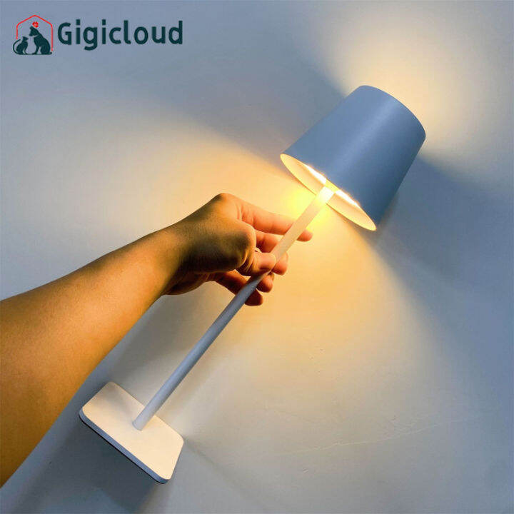 Cordless Table Lamps 3 Colors Stepless Dimming 1800mAh Rechargeable ...