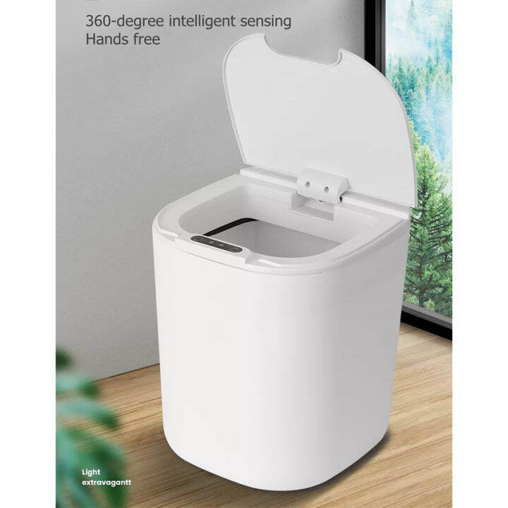 ECshopbiz Smart Trash Bin, Automatic Motion Sensor 16L, Trash Bin with ...