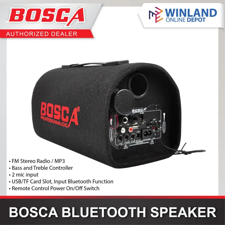 BOSCA by Winland Professional Audio Bluetooth Speaker 5" with BT/FM/USB ...