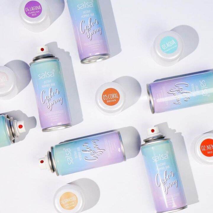 SALSA Intant Mermaid Hair Color Spray Semir Rambut Spray 80 ML | Lazada ...