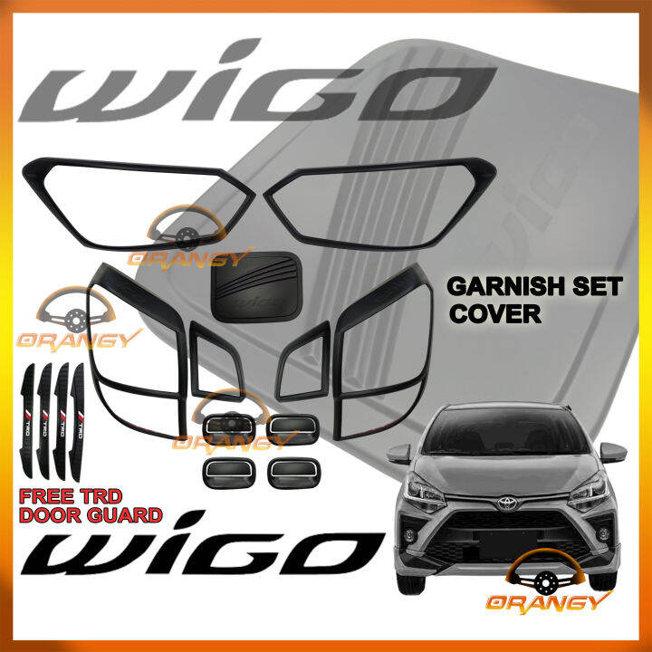 Toyota Wigo 2017 to 2023 Full Garnish / Combo Set Cover W/ FREE TRD ...