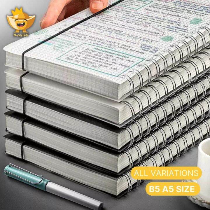 𝓗𝓖 A5 B5 Muji Inspired Spiral Spring Notebook Sketchbook Note Pad ( blank , dotted , grid ...