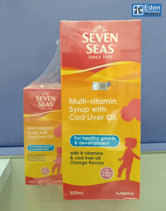Seven Seas Multi-vitamin Syrup with Cod Liver Oil for Babies & Kids, 7 ...