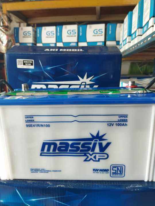aki basah mssiv xp n100 12v 100ah 95e41r battery genset kapal truck accu | Lazada Indonesia