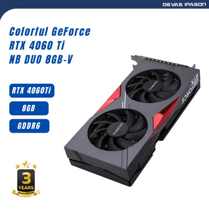 COLORFUL GPU (การ์ดจอ) iGame GeForce RTX 4060 Ti NB DUO 8GB-V รับประกัน ...