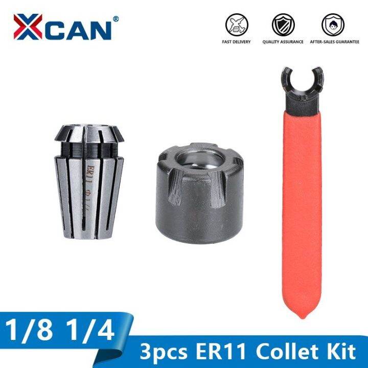 XCAN Spring Collet ER11 Collet Chuck 1/8 1/4 พร้อม M Type ER Nut และ ...