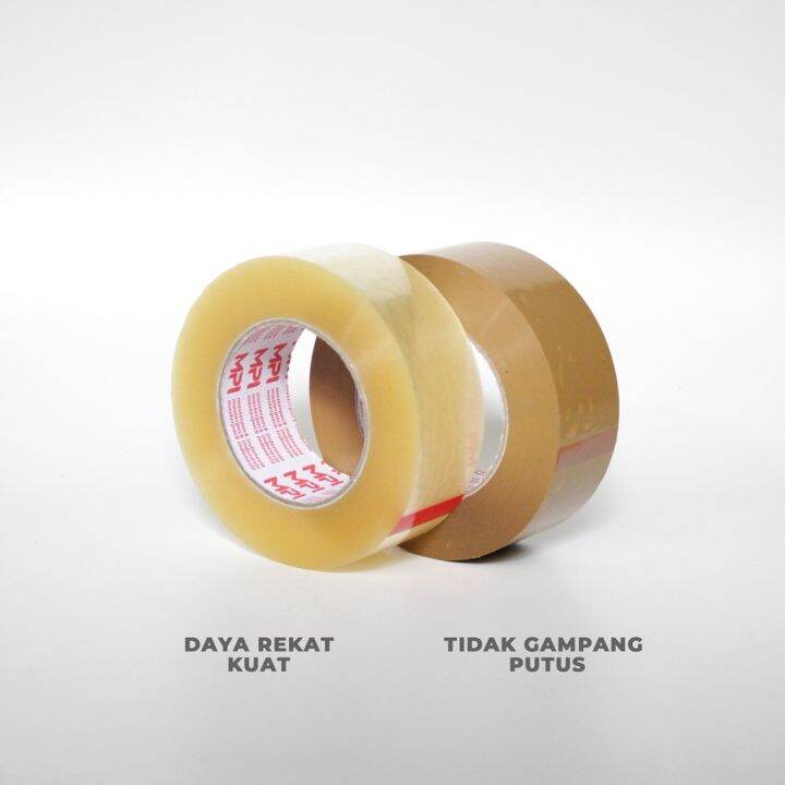 Lakban Bening - Lakban Cokelat 45 mm x 200 Yard MPI 1 Dus isi 48 Roll ...