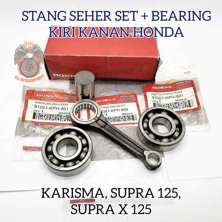 STANG SEHER SET KPH + BEARING KIRI DAN KANAN 6332 ASLI ORIGINAL HONDA PRESISI KARISMA SUPRA 125 ...