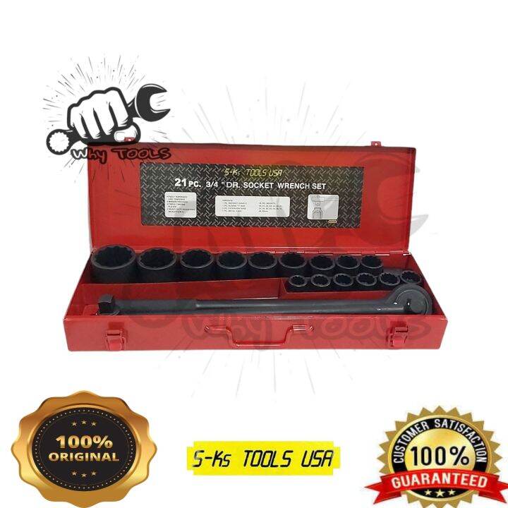 why tool shop Sks Tools USA 3/4" Drive 21pcs Socket Wrench Set 19 ...