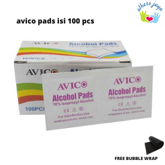 Avico Alkohol Pads Swab Tisu Alcohol Tissue Isi 100 Pcs | Lazada Indonesia