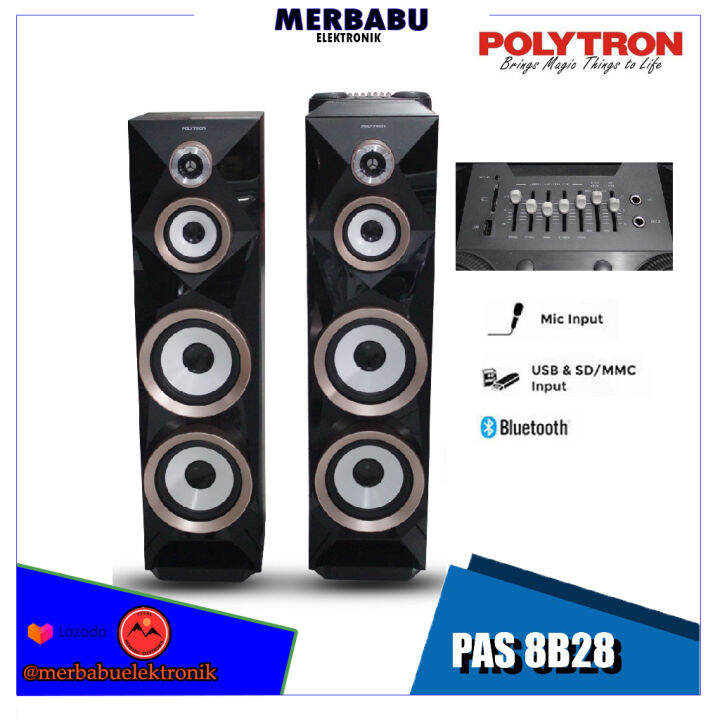 SPEAKER AKTIF POLYTRON PAS 8B28 PAS8B28 8B28 BLUETOOTH | Lazada Indonesia