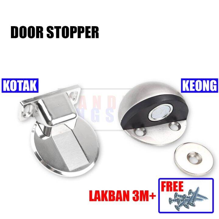 Door Stopper Bulat Stainless | Penahan Pintu Model Bulat Keong & Kotak ...