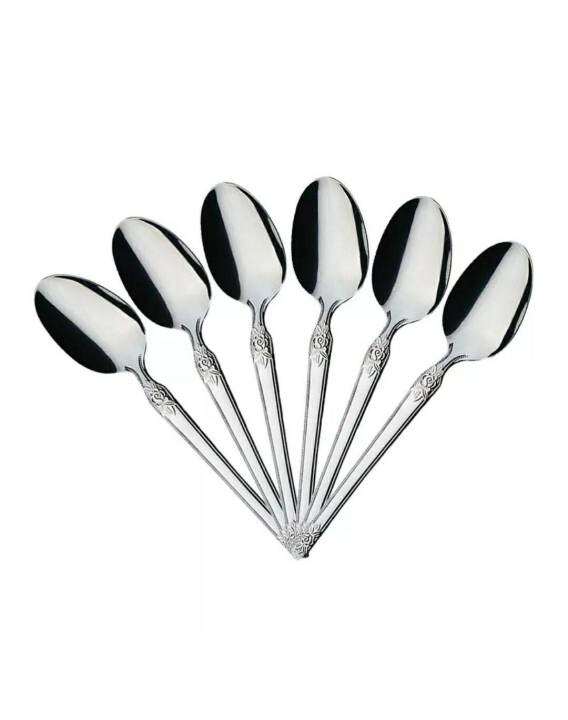 TANICA Flora Sendok Makan Set 6 Pieces 18cm - Stainless Steel | Lazada ...