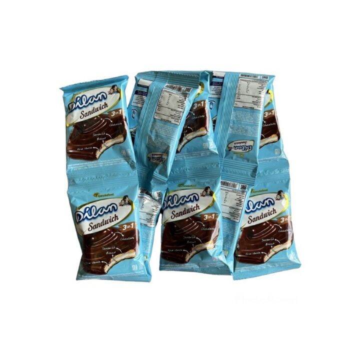 Dilan sandwich biskuit 3 in 1 ( 1 pak isi 20 ) Biscuit coklat enak dan ...