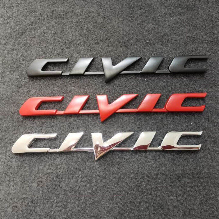 Honda Civic Car Rear Logo Emblem Badge Decal Trunk Body Metal Emblem 3D ...