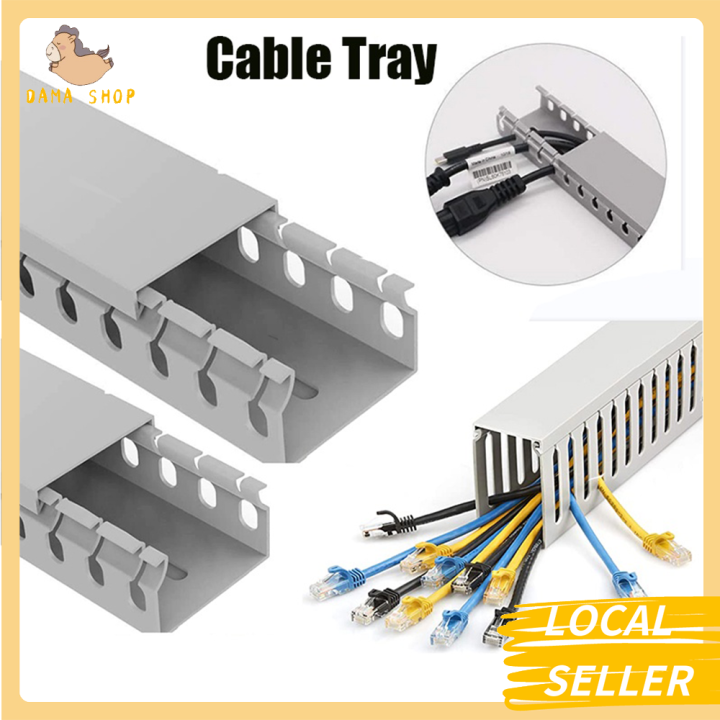 1PC Rack Cable Raceway Open Slot Wire Cable Raceway Duct with Cover Lid ...