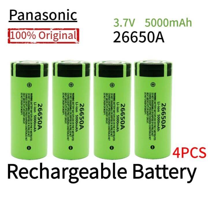 Panasonic 26650 Rechargeable Battery 3.7V 5000mAh 5C lithium Battery ...