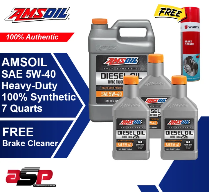 AMSOIL Heavy-Duty Synthetic Diesel Engine Oil 5W-40 7 Quarts | Lazada PH