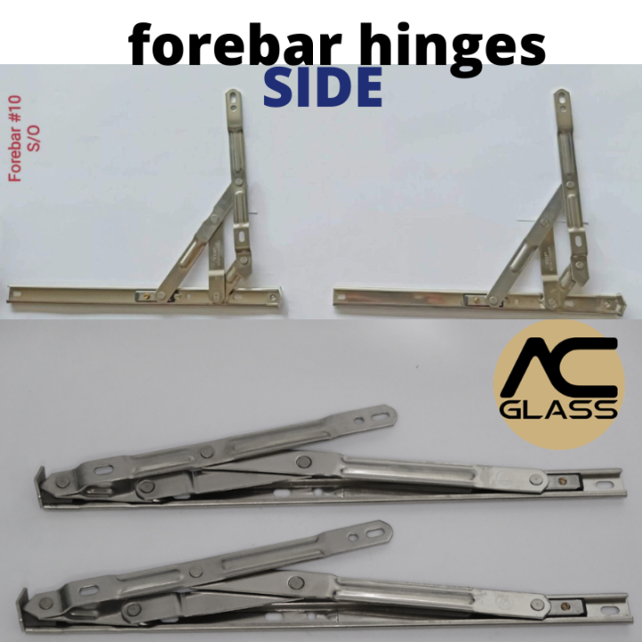 AC GLASS: FOREBAR HINGES 4BARS - SIDE (forebars, forbars, fourbar ...
