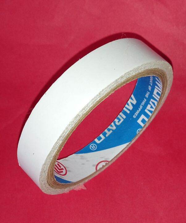 DOUBLE SIDED TAPE 3/4 or 18mm LENGTH X 10 METERS LONG SIZE SCHOOL AND OFFICE SUPPLY ADHESSIVE ...