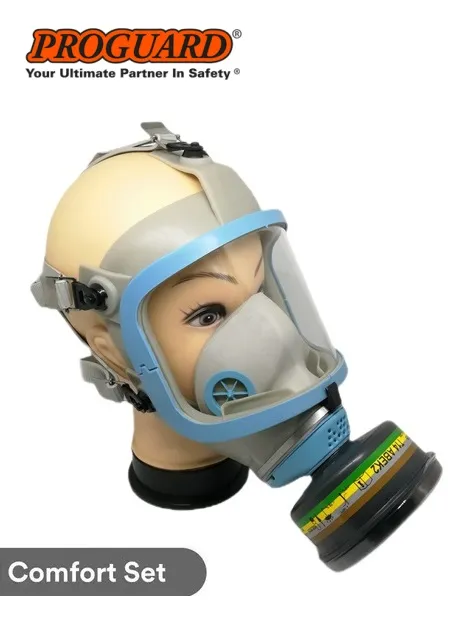 Adjustable Full Face Respirator With Class 2 Combination Filter Single ...